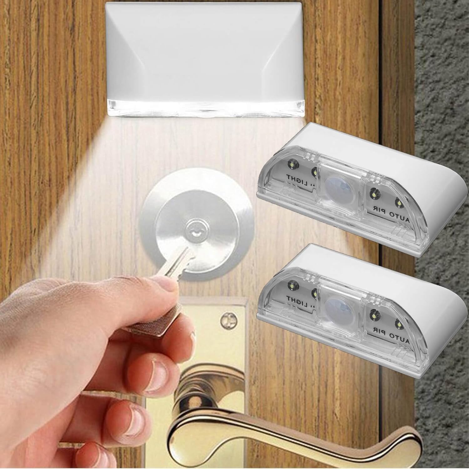 Keyhole Light Lamp Battery Operated PIR Infrared IR Wireless Auto ...