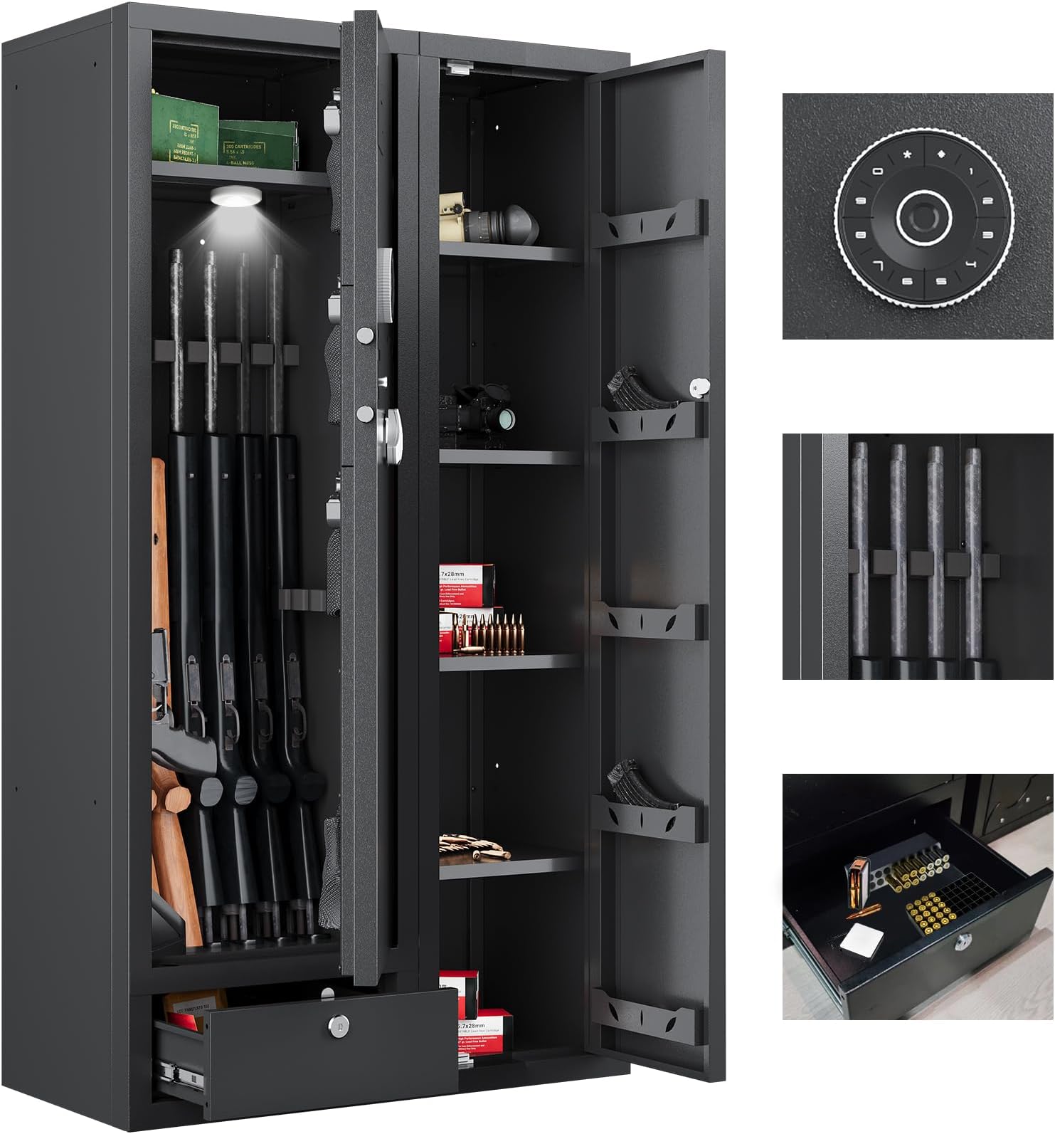 Amazon.com: KAER [2024 NEW] 15-20 Gun Safe,Gun Safes for Rifles and ...