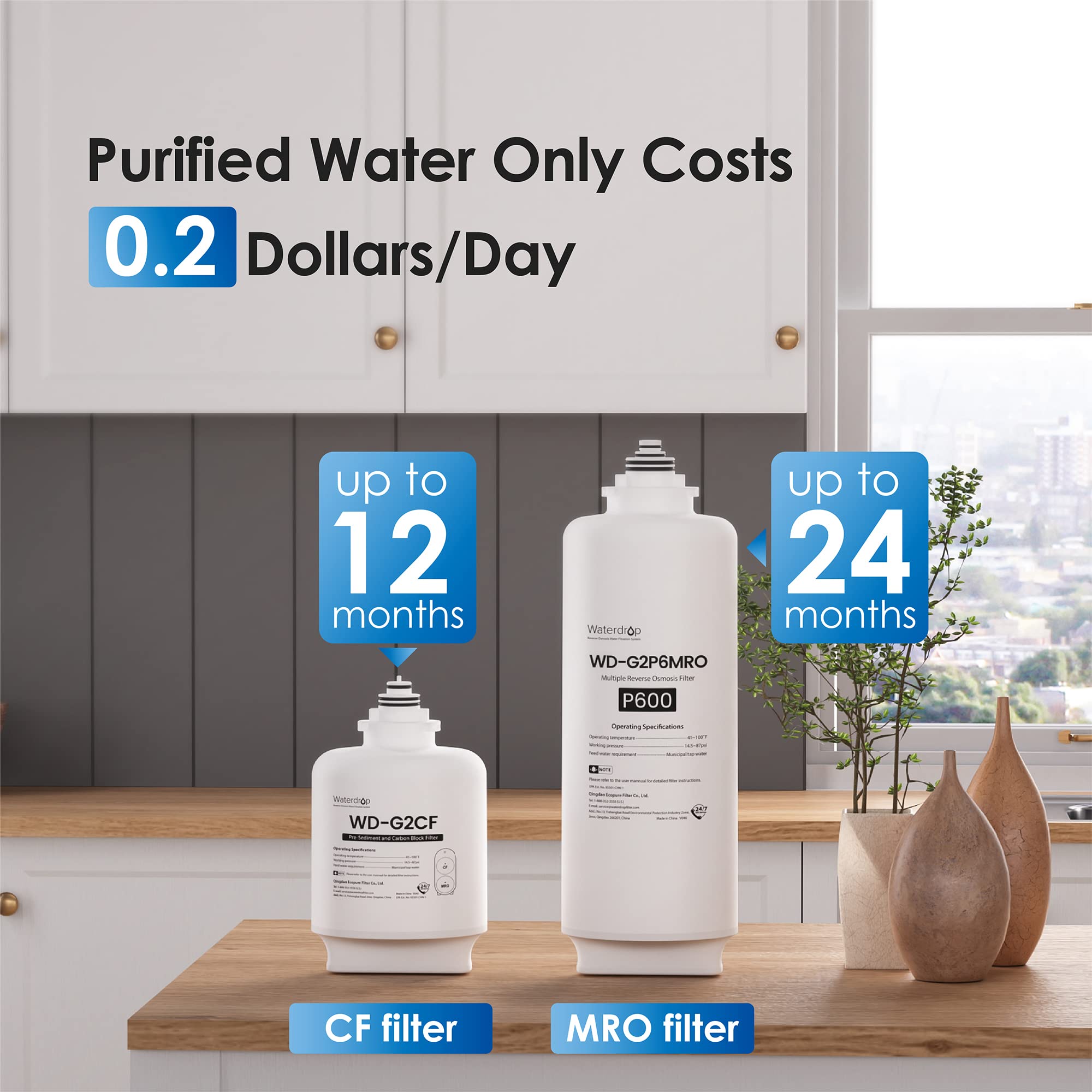 Waterdrop Reverse Osmosis System, Tankless Ro Water Filtration System ...