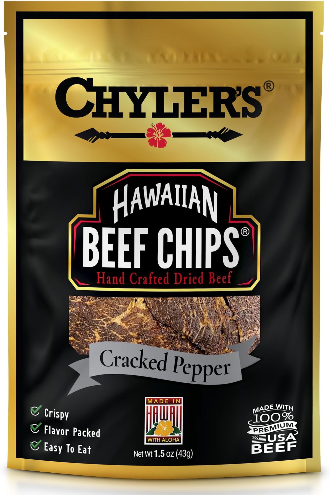 Amazon.com: Crispy Beef Jerky, Traditional Beef Chips Paniolo Gourmet 2 ...