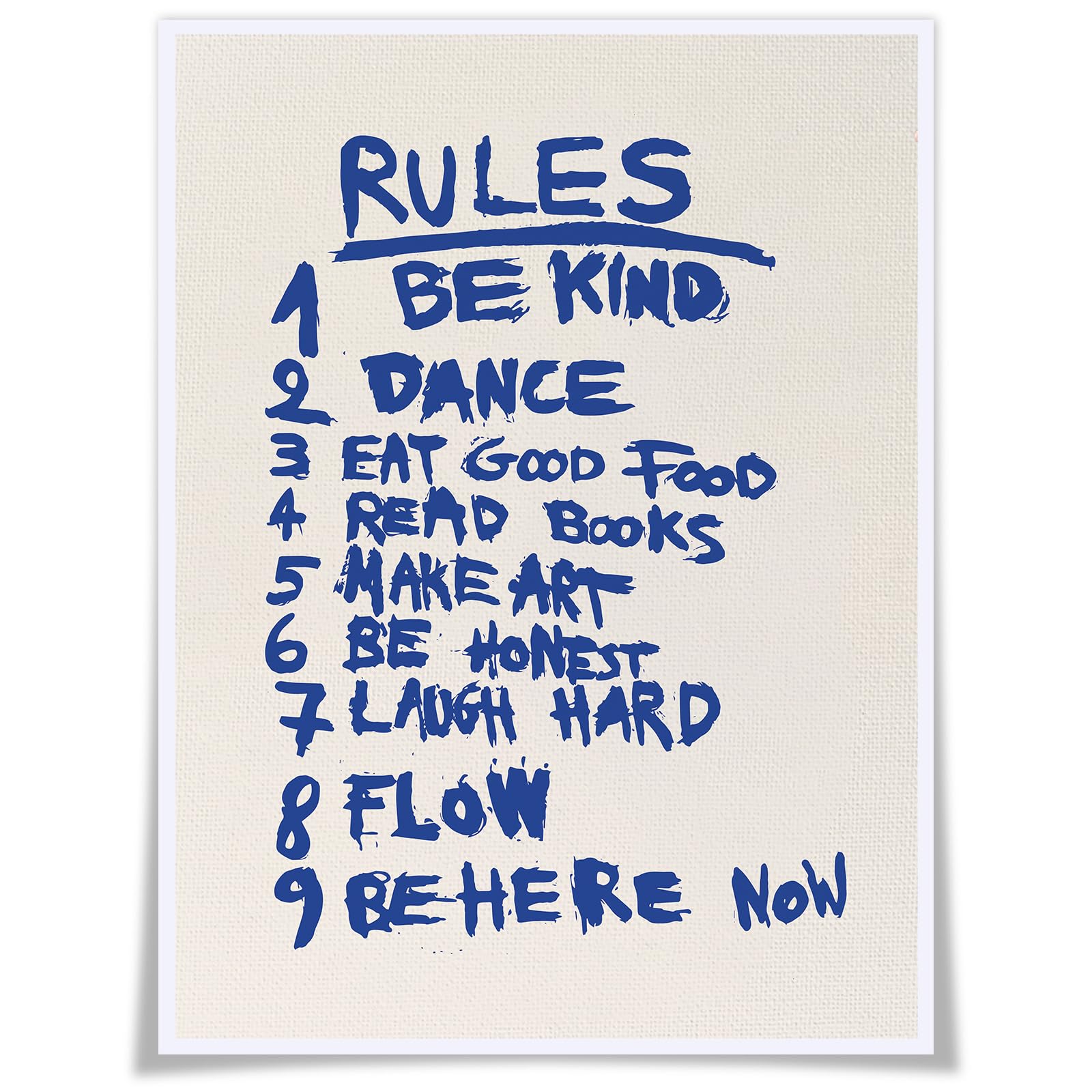 Amazon.com: GUANKE Retro Posters About Rules Quote, Trendy Preppy Text ...