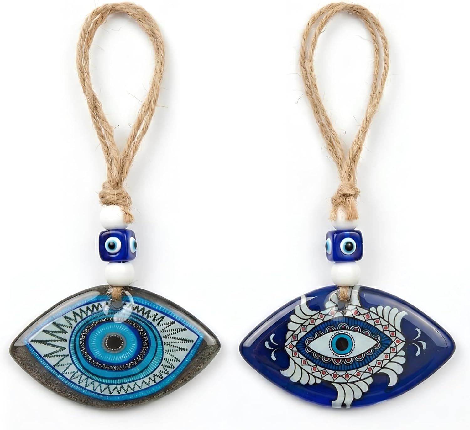 Amazon.com: LUCKY VIDA - 2 Pieces Turkish Evil Eye Wall Decor Hanging ...