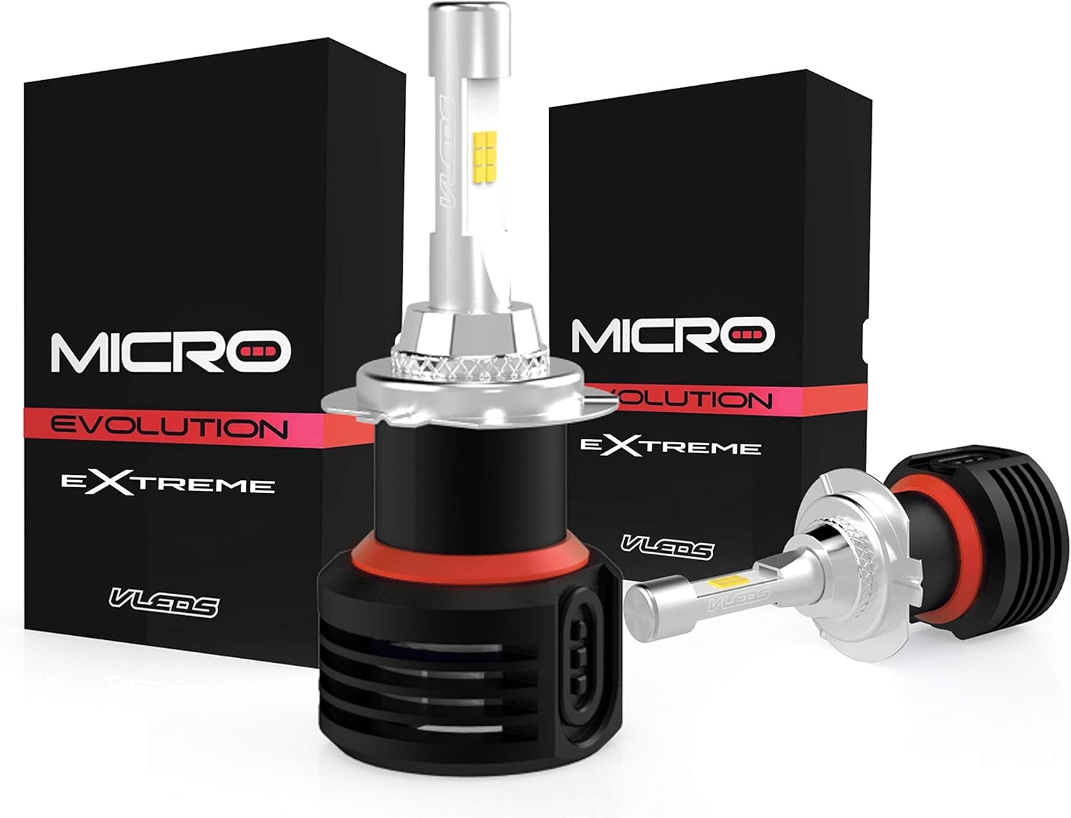 Amazon.com: VLEDS 4500lm 5000K White Micro Extreme LED Headlights H7 ...