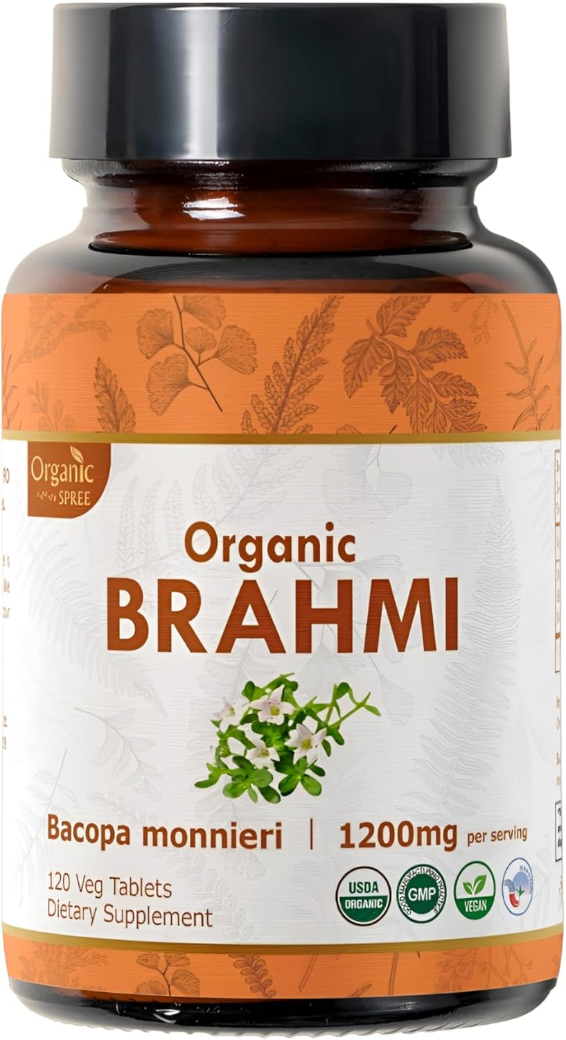 Amazon.com: ORGANIC SPREE BRAHMI 120 Tablets | Bacopa Monnieri (Brahmi ...