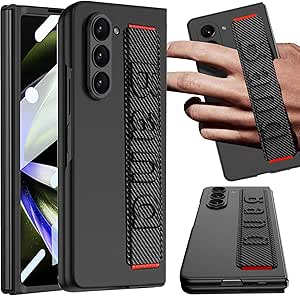 Amazon.com: Ninki Compatible Samsung Galaxy Z Fold 6 Case - Carbon Fiber with Strap, Shockproof ...