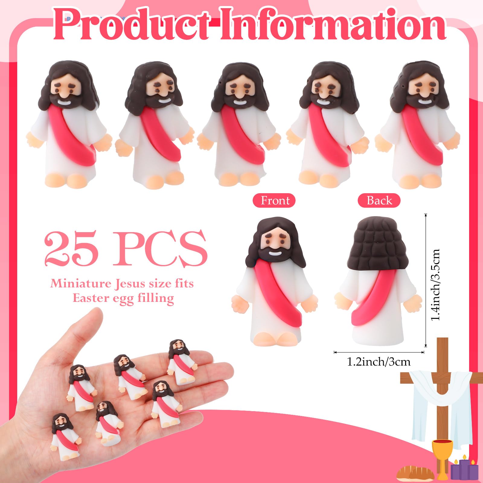 Snapklik.com : Bememo 25 Pcs Little Jesus Figures Original Design Mini ...
