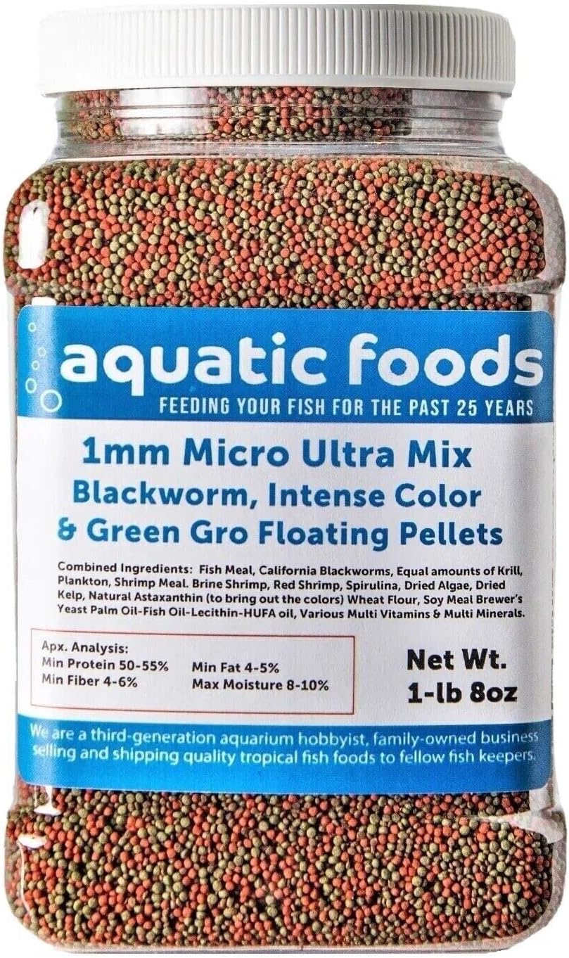 Amazon.com : Aquatic Foods Inc. 1mm Ultra Mix of Blackworm, Intense Red ...