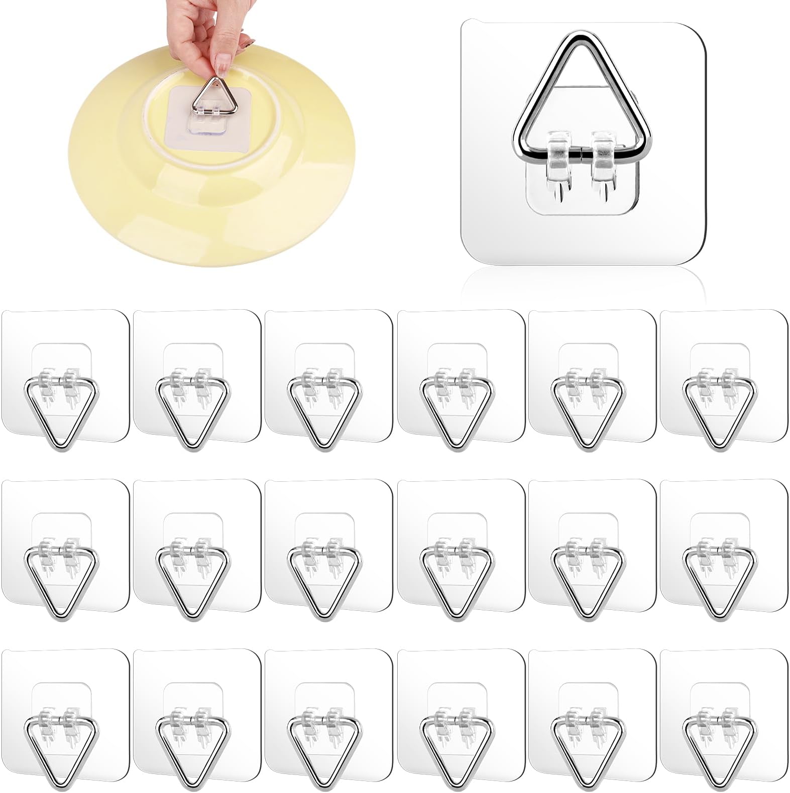 Amazon.com: Flatirons Disc Adhesive Plate Hanger Set (6-2 Inch Hangers ...