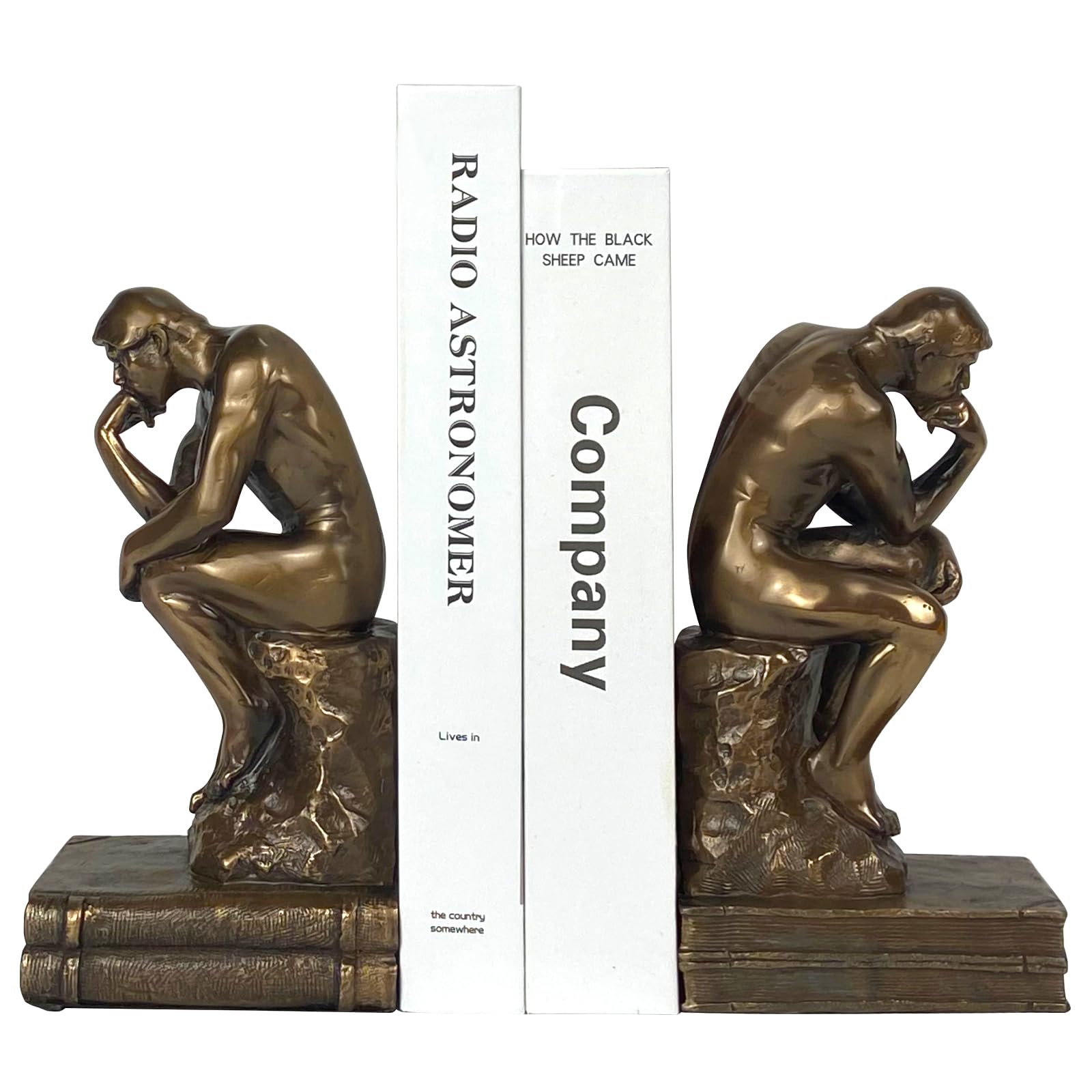Amazon.com: Cool Bookends Gold Decorative Unique Book Ends Book Stopper ...