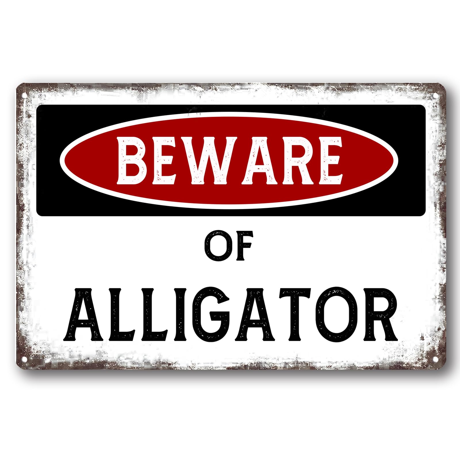 Amazon.com: Beware of Alligator Vintage Metal Tin Sign Decor Retro ...