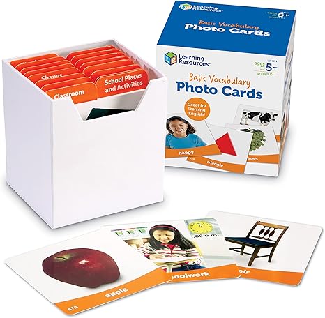 Amazon.com: Learning Resources Basic Vocabulary Photo Cards, Vocabulary ...