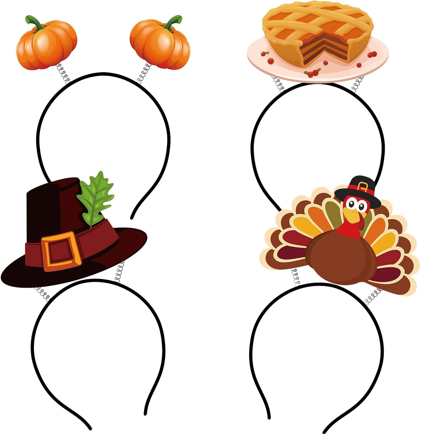 Amazon.com: Your Little Lovely 8PCS Thanksgiving Turkey Headband ...