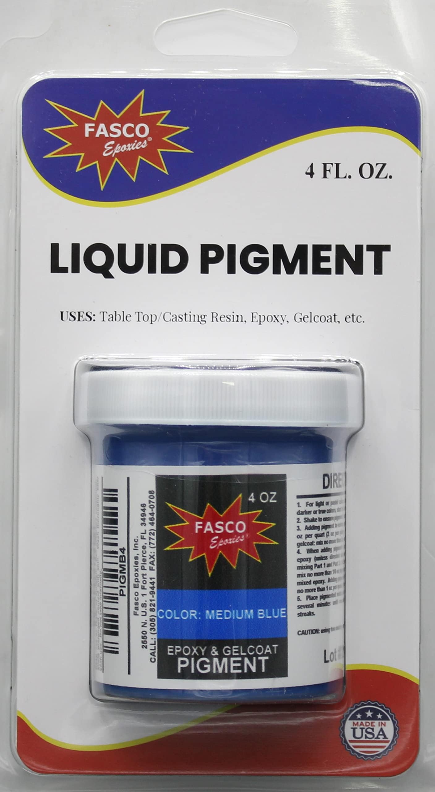 Amazon.com: Dark Blue Pigment for Epoxy Resin, Gelcoat, Paint - 4 oz ...