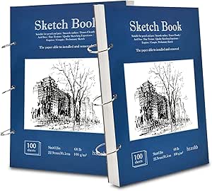 Amazon.com: Sketch Book Drawing Paper Able to Installed and Removed,9 x 12 inches 2 Pack 100 ...