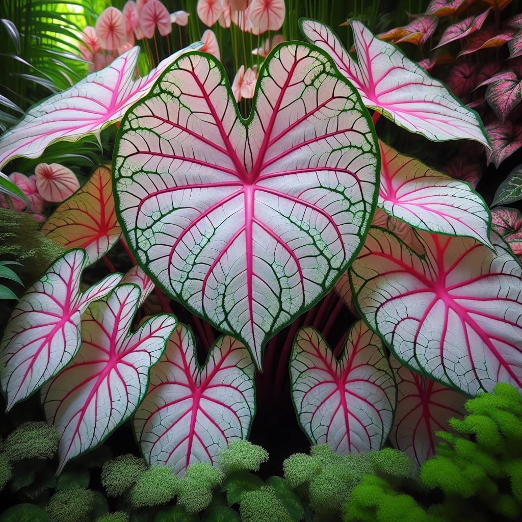 Amazon.com: Caladium Blaze (6 Bulbs)Thrives in Heat and Humidity ...