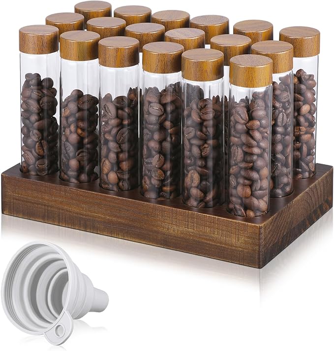 Amazon.com: Hsei Single Dose Coffee Bean Storage Tubes Jar 2 oz ...