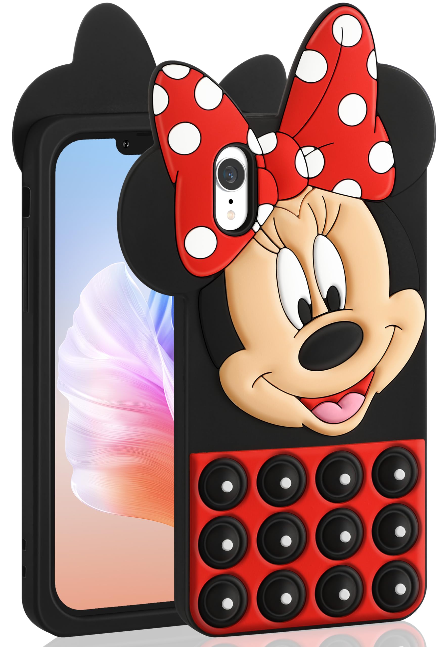 Amazon.com: oqpa for iPhone XR Case Cute Cartoon 3D Character Design ...