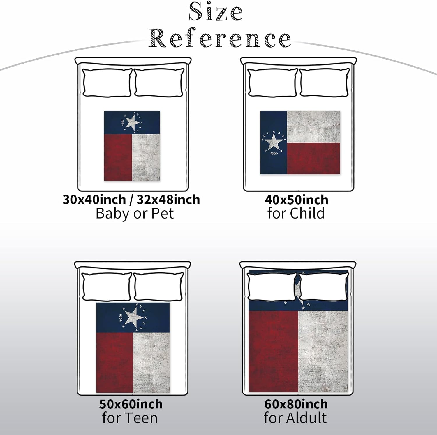 Manta de bandera de Texas, lujosa y cómoda, acogedora manta con ...