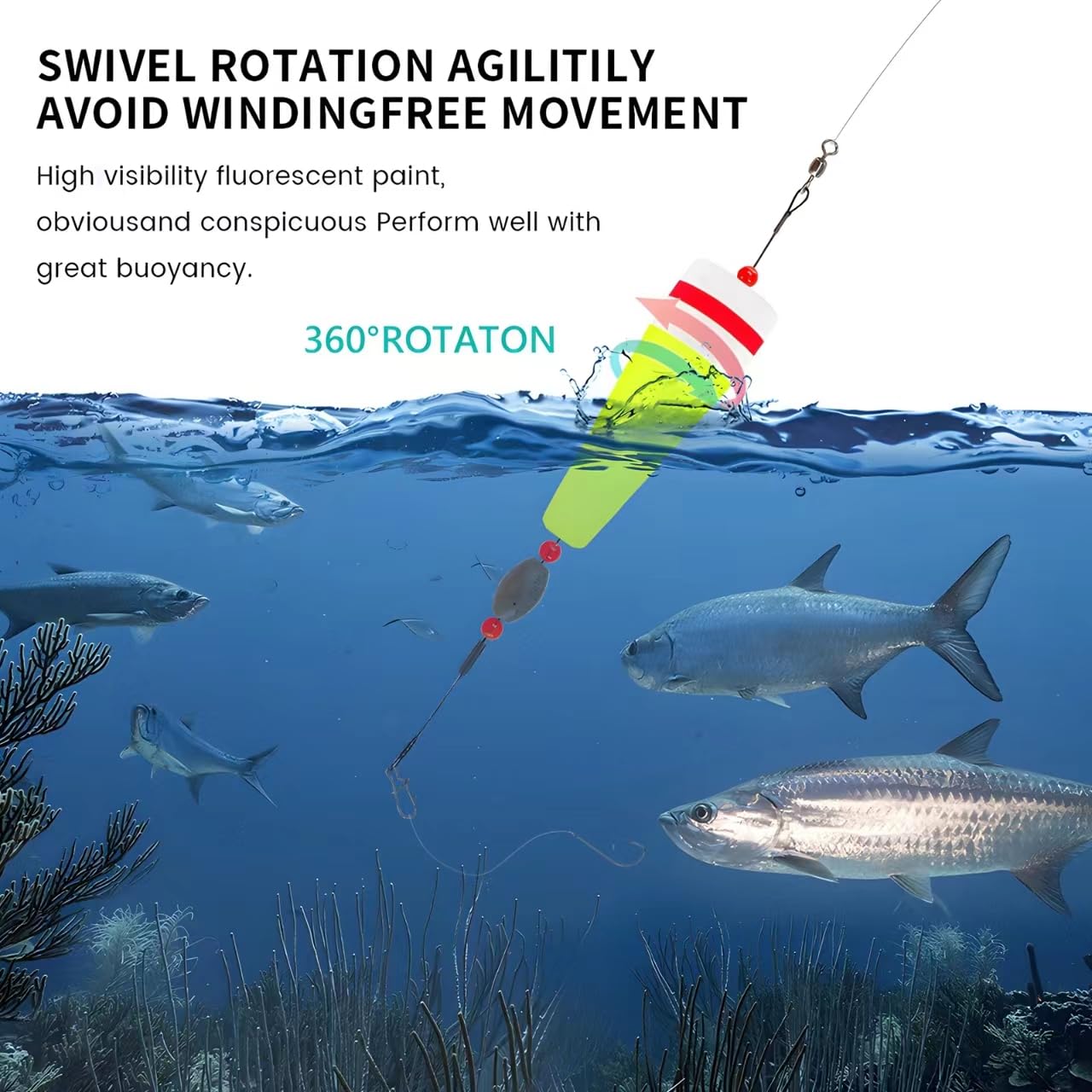 Snapklik.com : YOTO Popping Corks For Saltwater, 8/4PCS Weighted ...