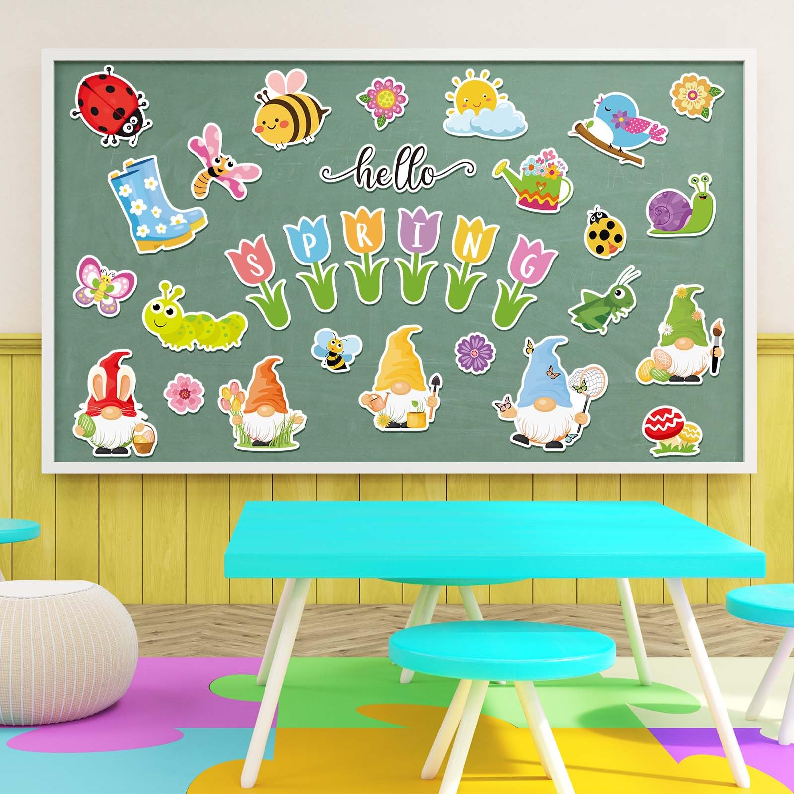 Cute Bee Classroom Party Supplies 60 Pcs Bee Classroom Bulletin Board ...