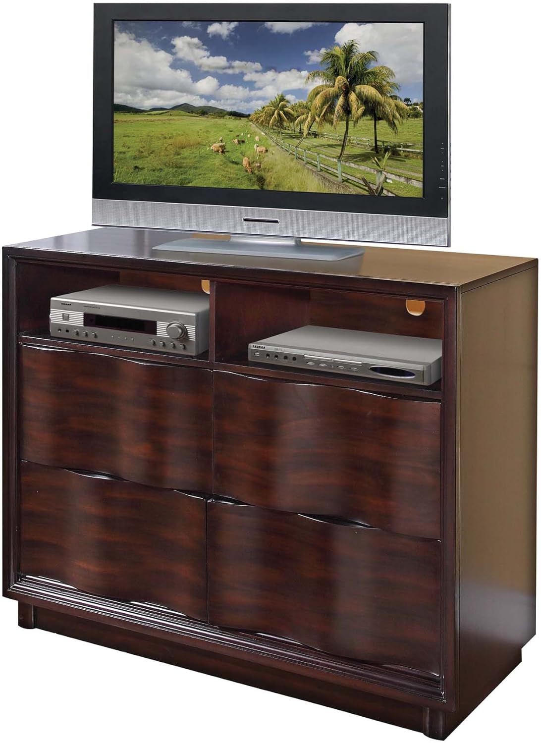 Amazon.com: ACME Travell TV Console, Walnut Finish : Home & Kitchen