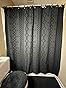 Amazon.com: NixiYa Shower Curtain Black Boho Woven Fabric Shower Curtain Modern Tufted Chevron ...