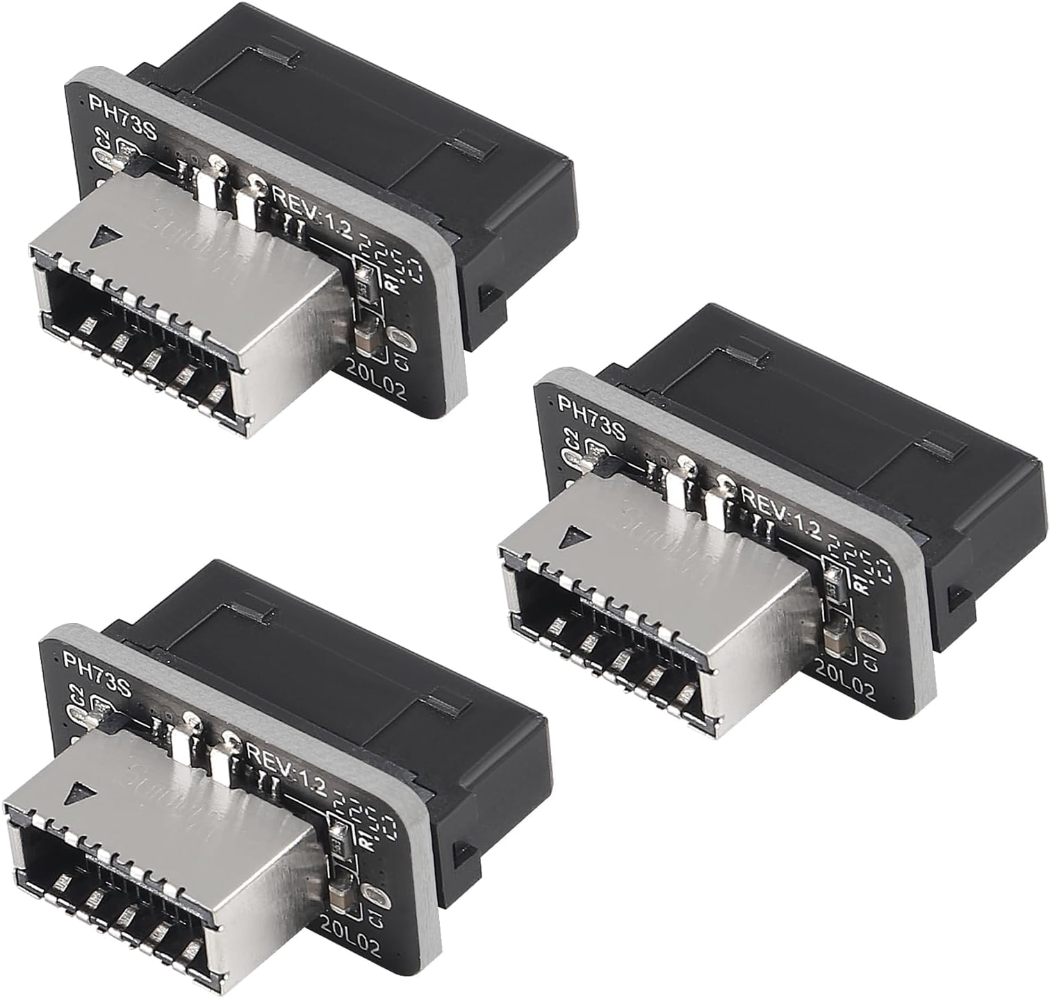 Amazon.com: XIITIA 3pcs Vertical USB C Header Adapter, USB Front Panel ...