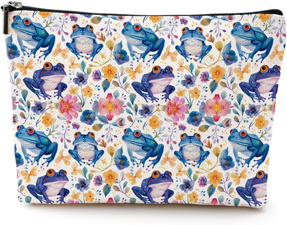 Amazon.com: Frog Cosmetic Bag Frog Gifts Makeup Bag Frog Stuff Animal ...
