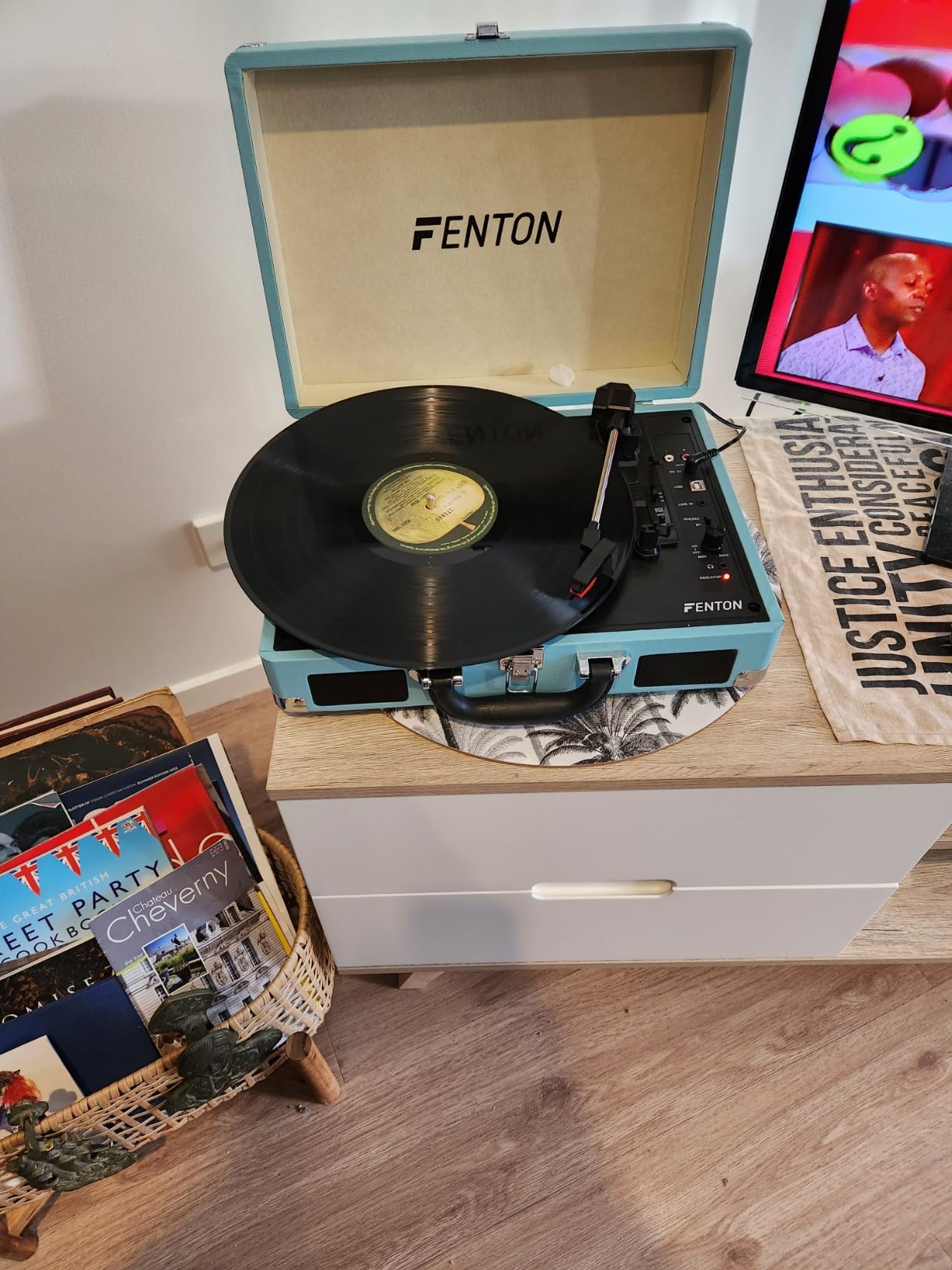 FENTON RP115 Turntable Briefcase Record Player | USB & Bluetooth Retro ...