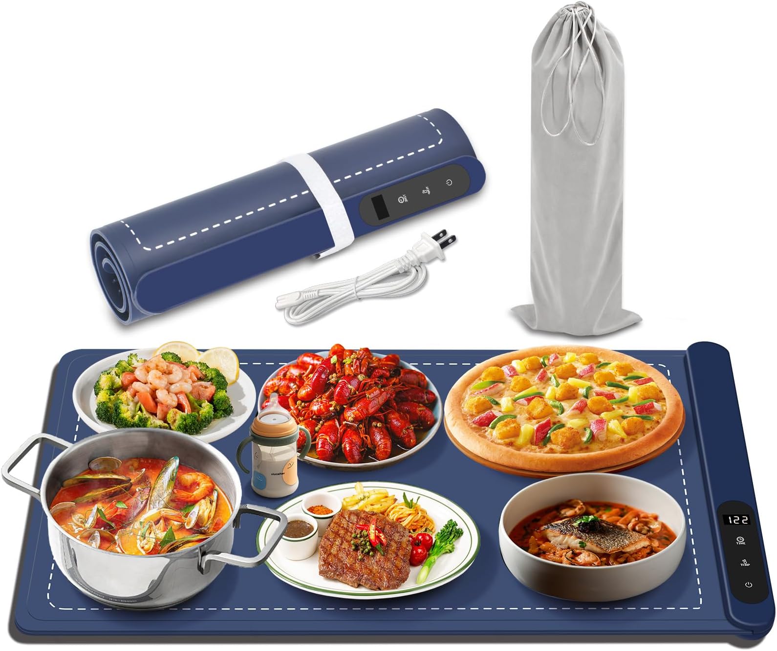 Amazon.com: 500W Food Warming Mat- Graphene Electric Warming Tray with ...