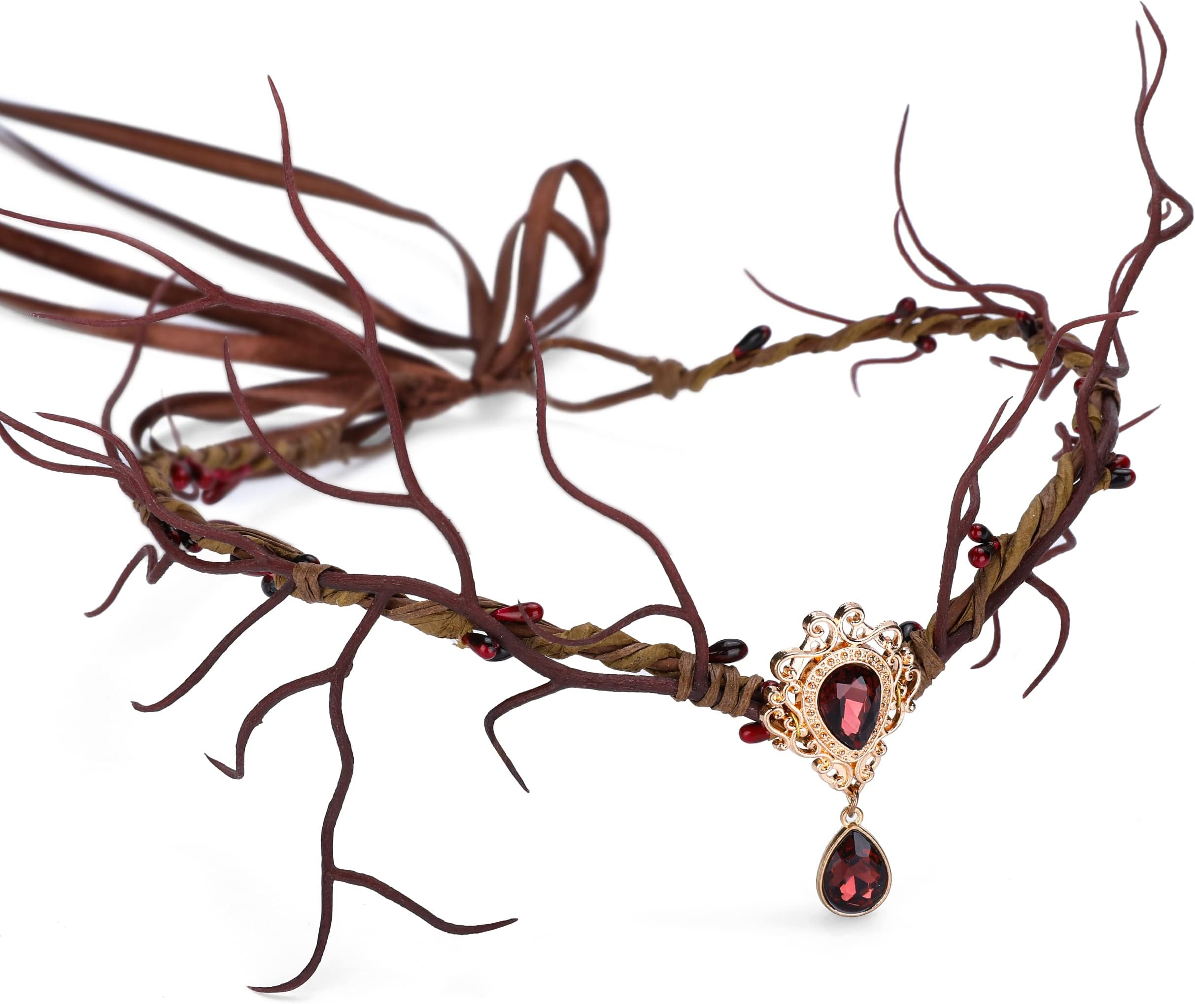 Amazon.com: MOSTORY Handmade Elf Flower Headpiece Renaissance Faire ...