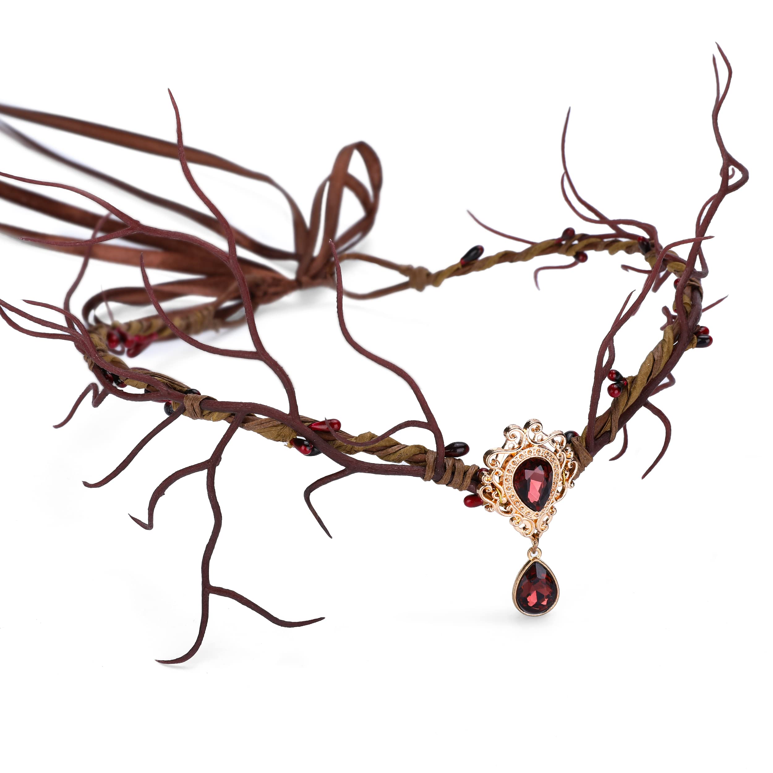 Amazon.com: MOSTORY Handmade Elf Flower Headpiece Renaissance Faire ...