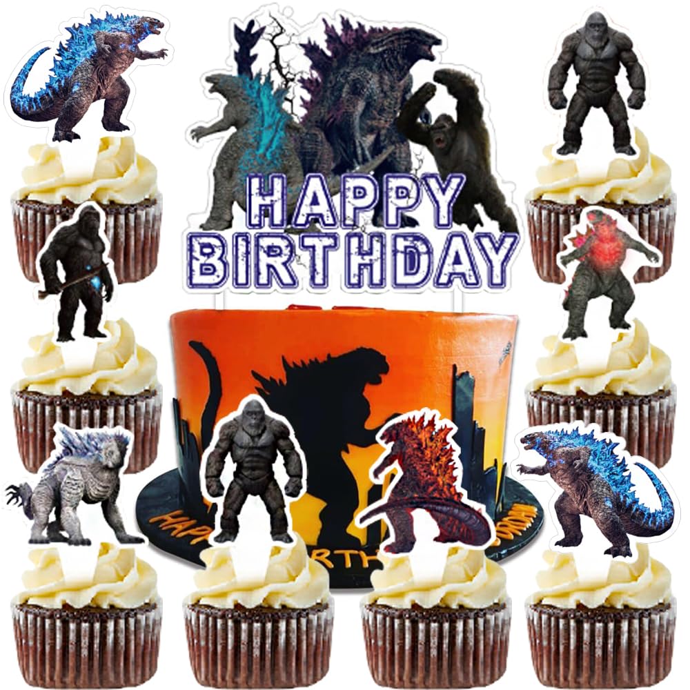 Godzilla Cupcake Toppers Edible Cake Toppers Ireland | High Quality