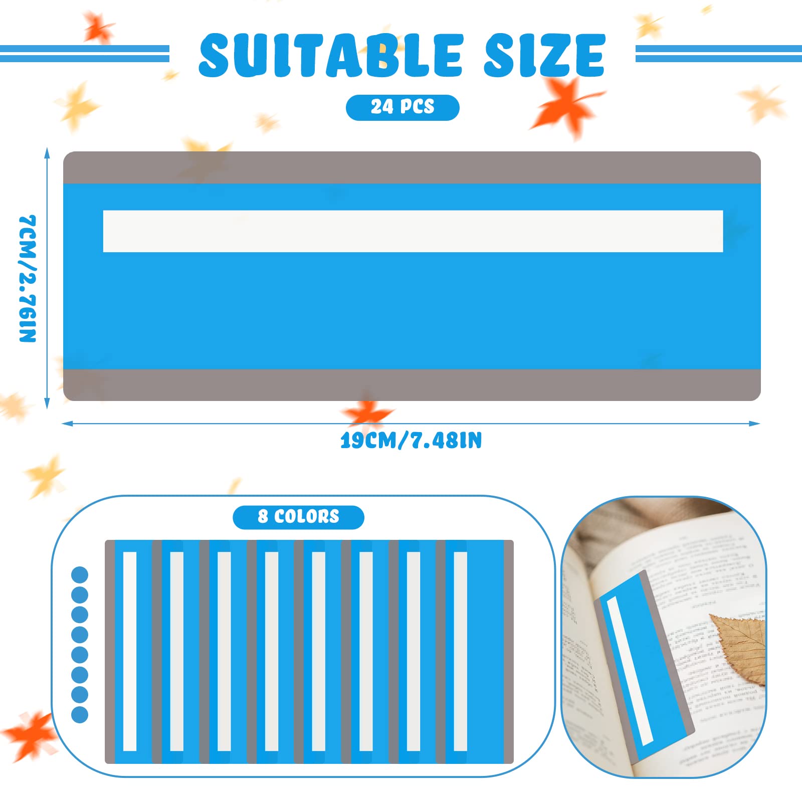 Snapklik.com : Crtiin 24 Pieces Reading Guide Strips Overlay Guide ...