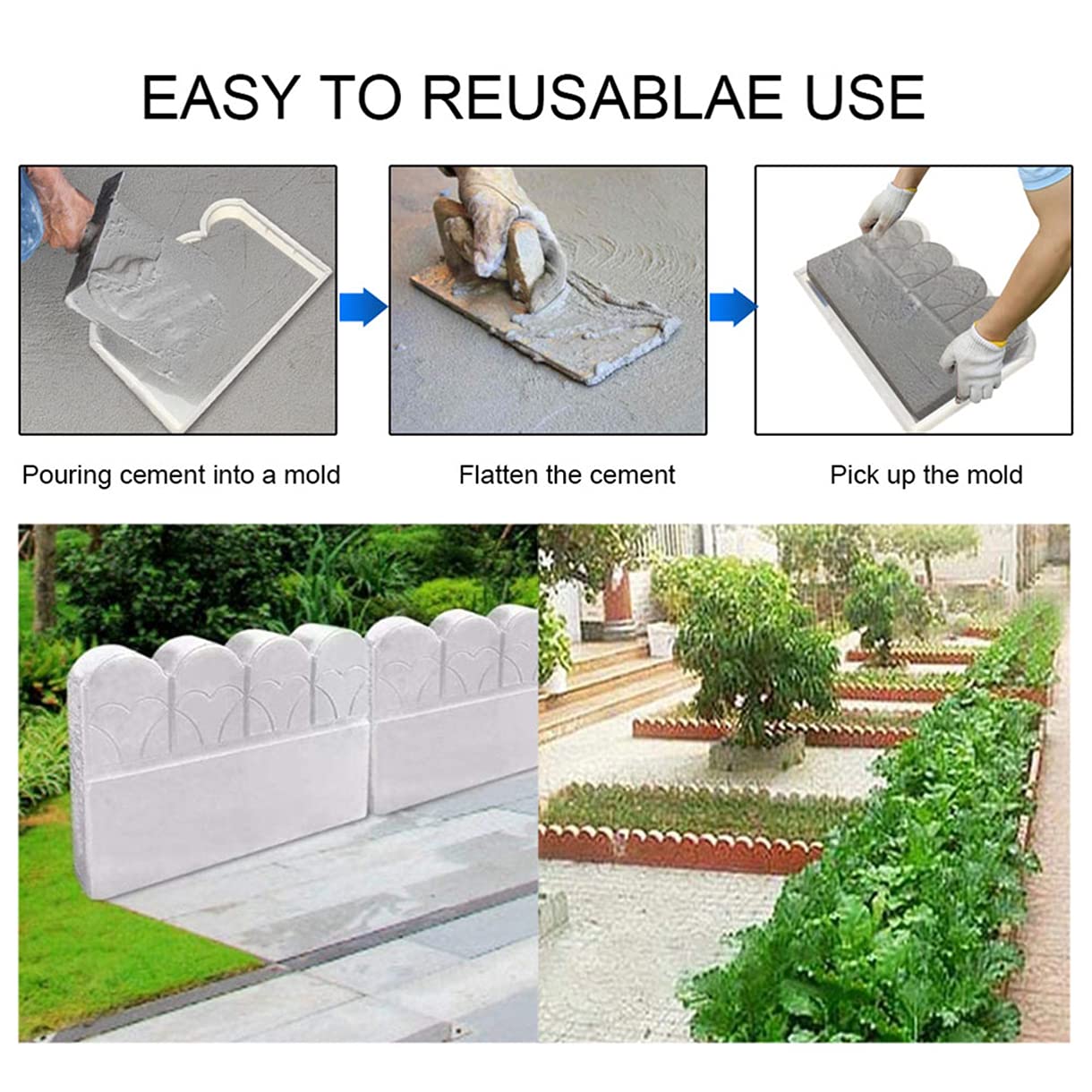 Garden Edging Stone Plastic Mold