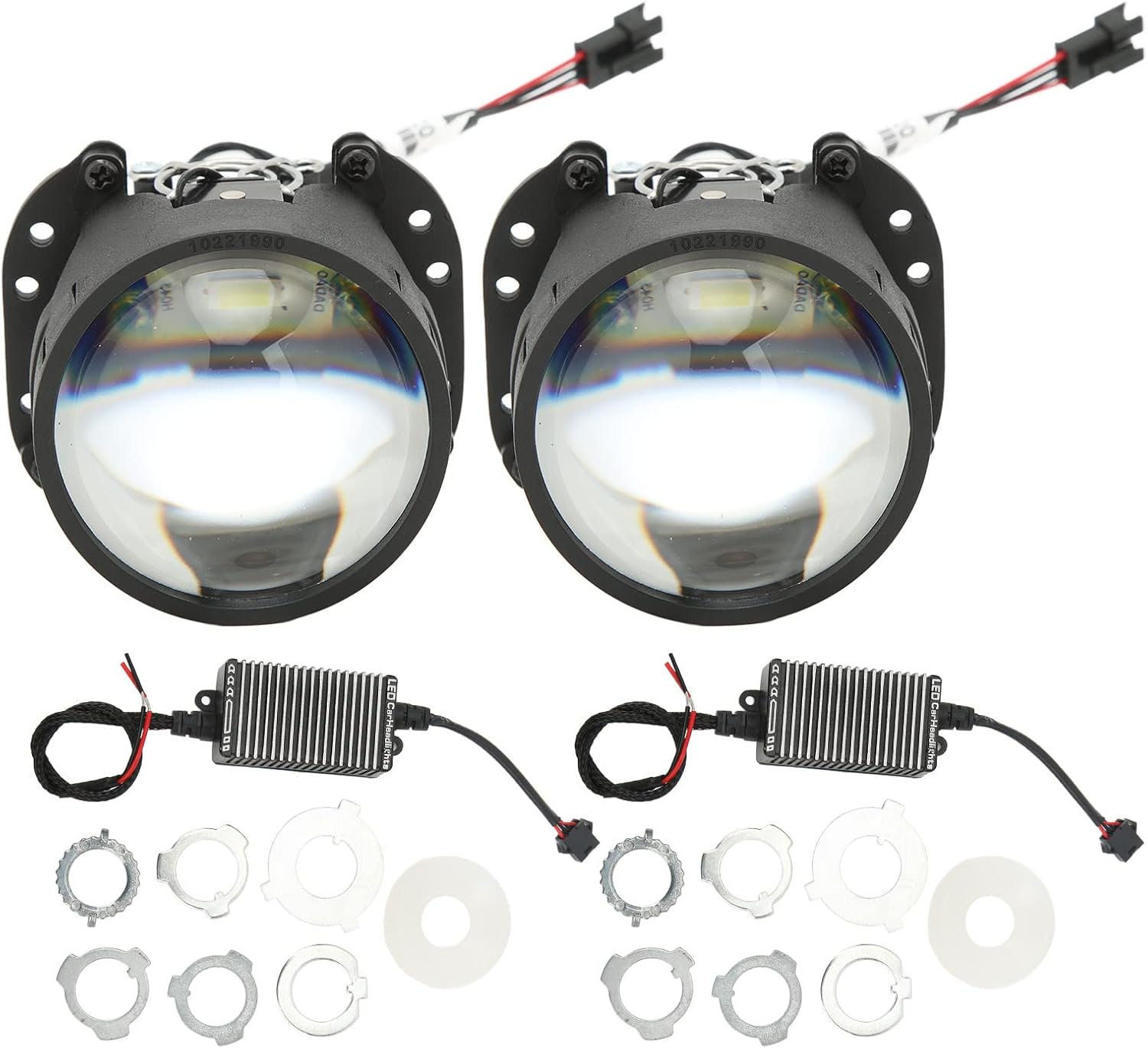 2.5in Bi LED Projector Lens, Car Headlight Retrofit Kit Car Headlight ...