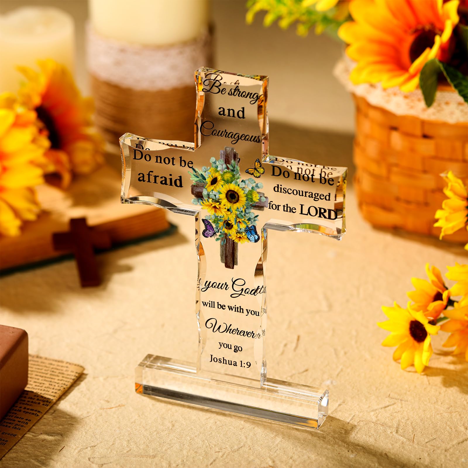 Snapklik.com : Acrylic Christian Standing Cross Inspirational Gifts