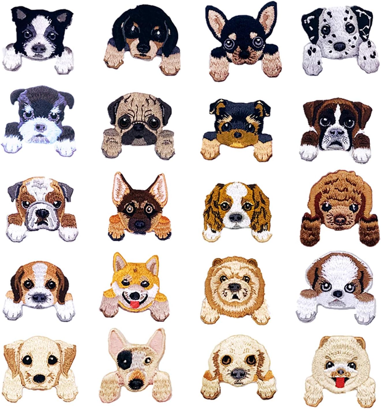 Amazon.com: PAGOW 20PCS Animals Embroidered Patches, Zoo Animals Iron ...