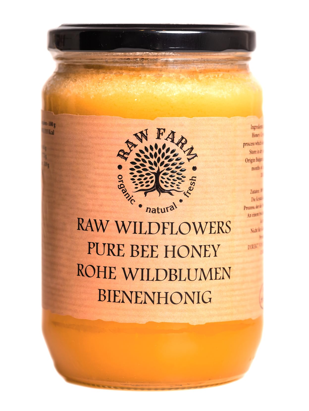 900 g Pure Raw Wildflowers Honey - Unfiltered, Unheated, Unpasteurized ...