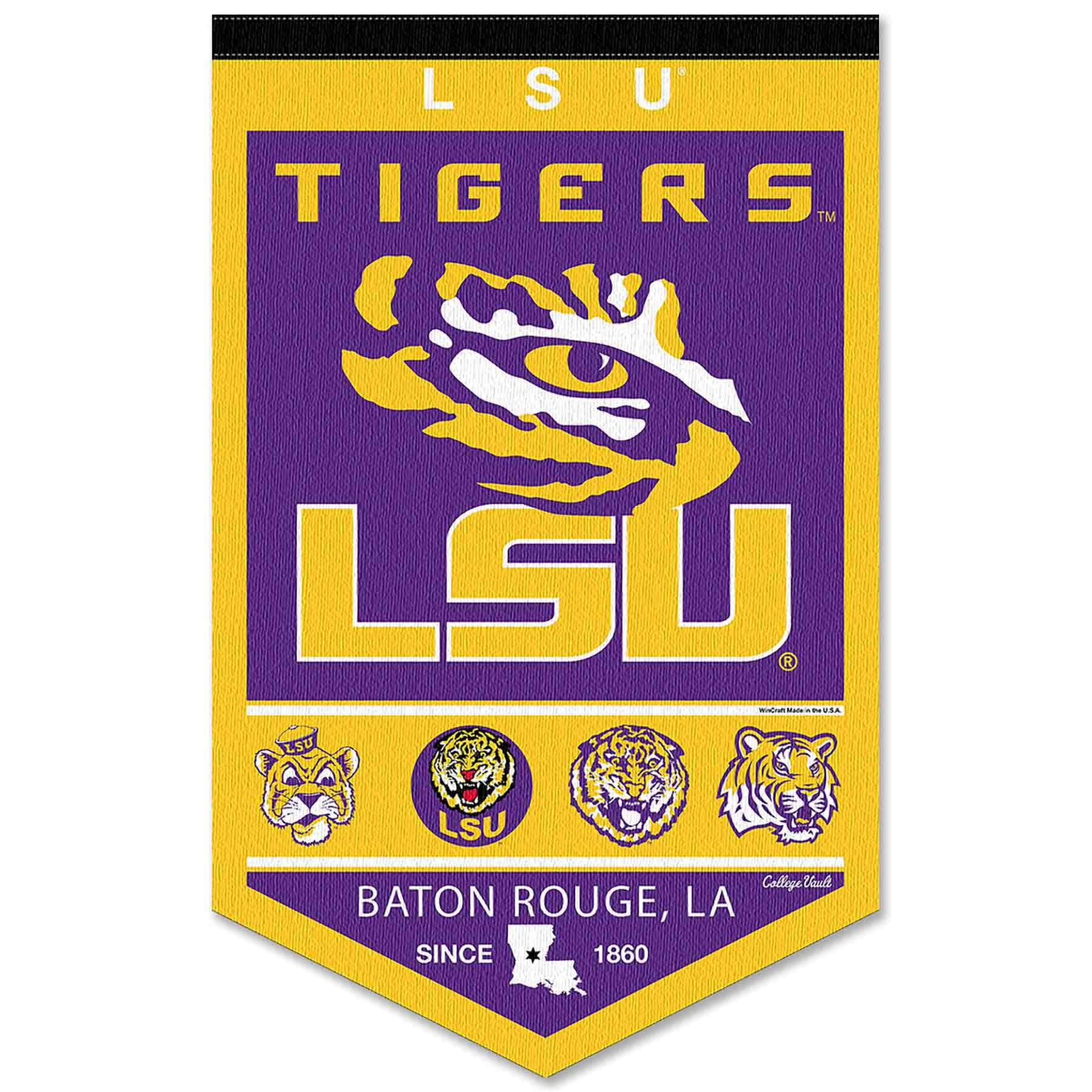 Amazon.com : Louisiana State LSU Tigers Heritage History Banner Pennant ...