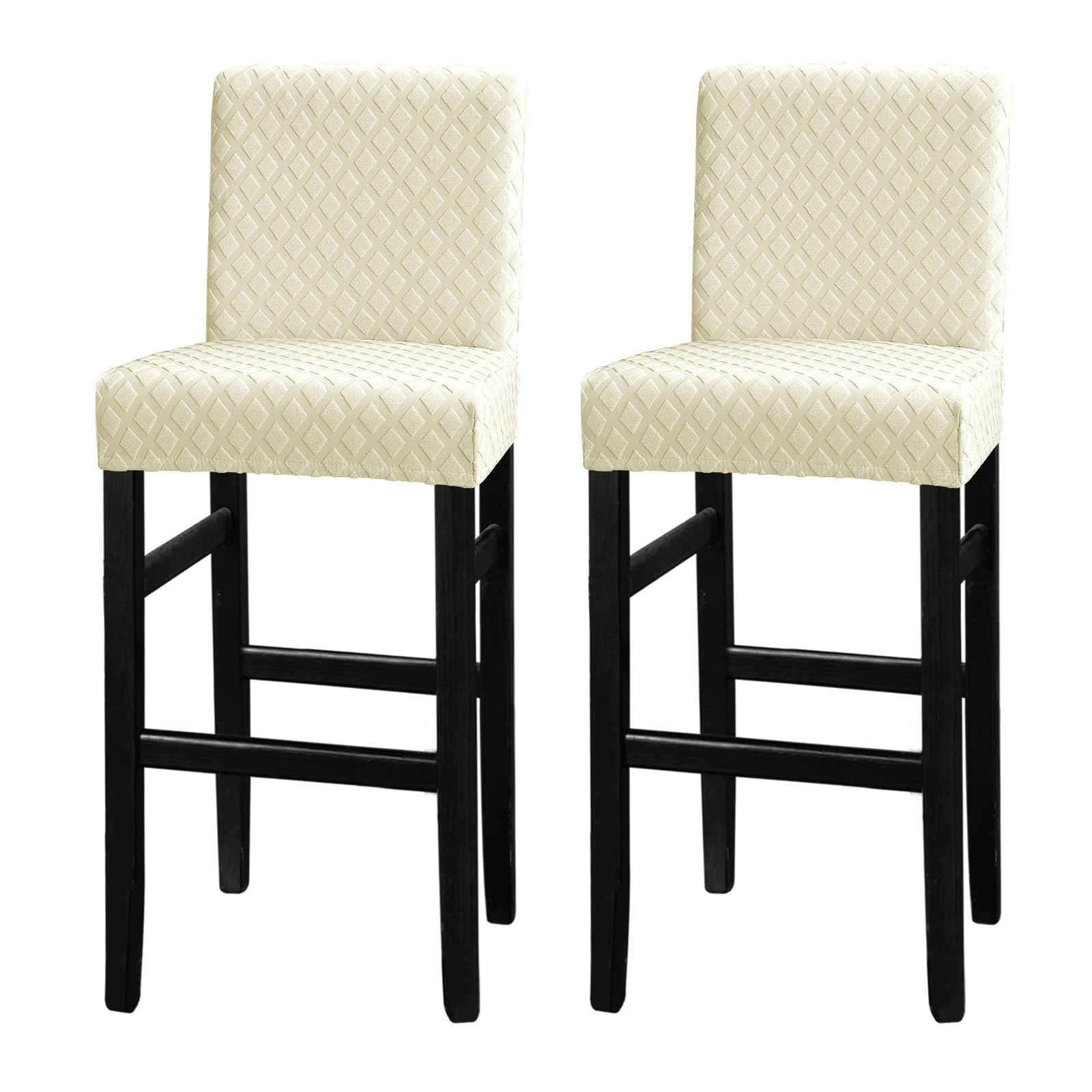 Amazon.com: Lellen Bar Stool Covers Jacquard Pattern Bar Stool Chair ...