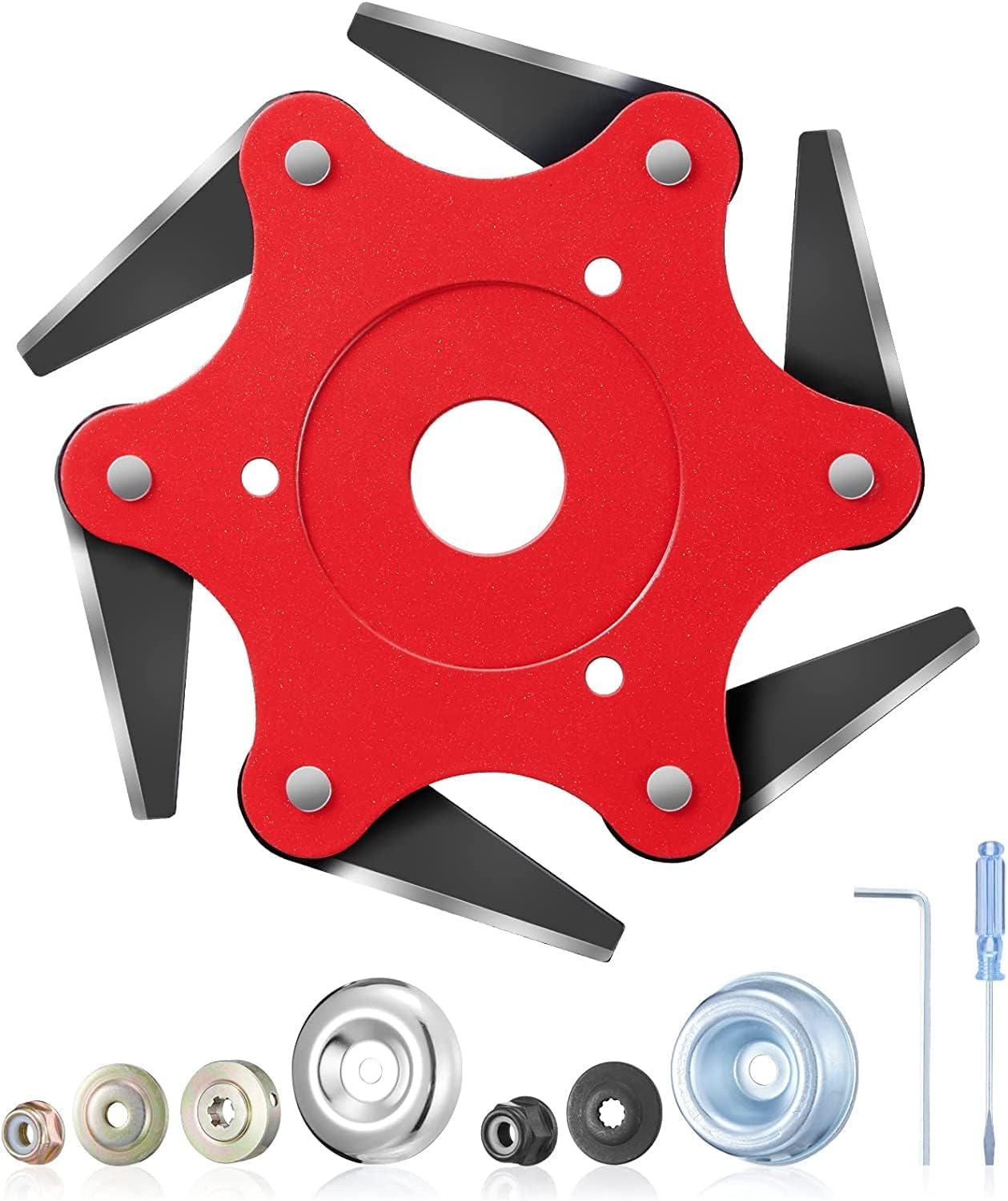 Steel Trimmer Head, Weed Eater Blade, Universal 6 Teeth Steel Razors ...