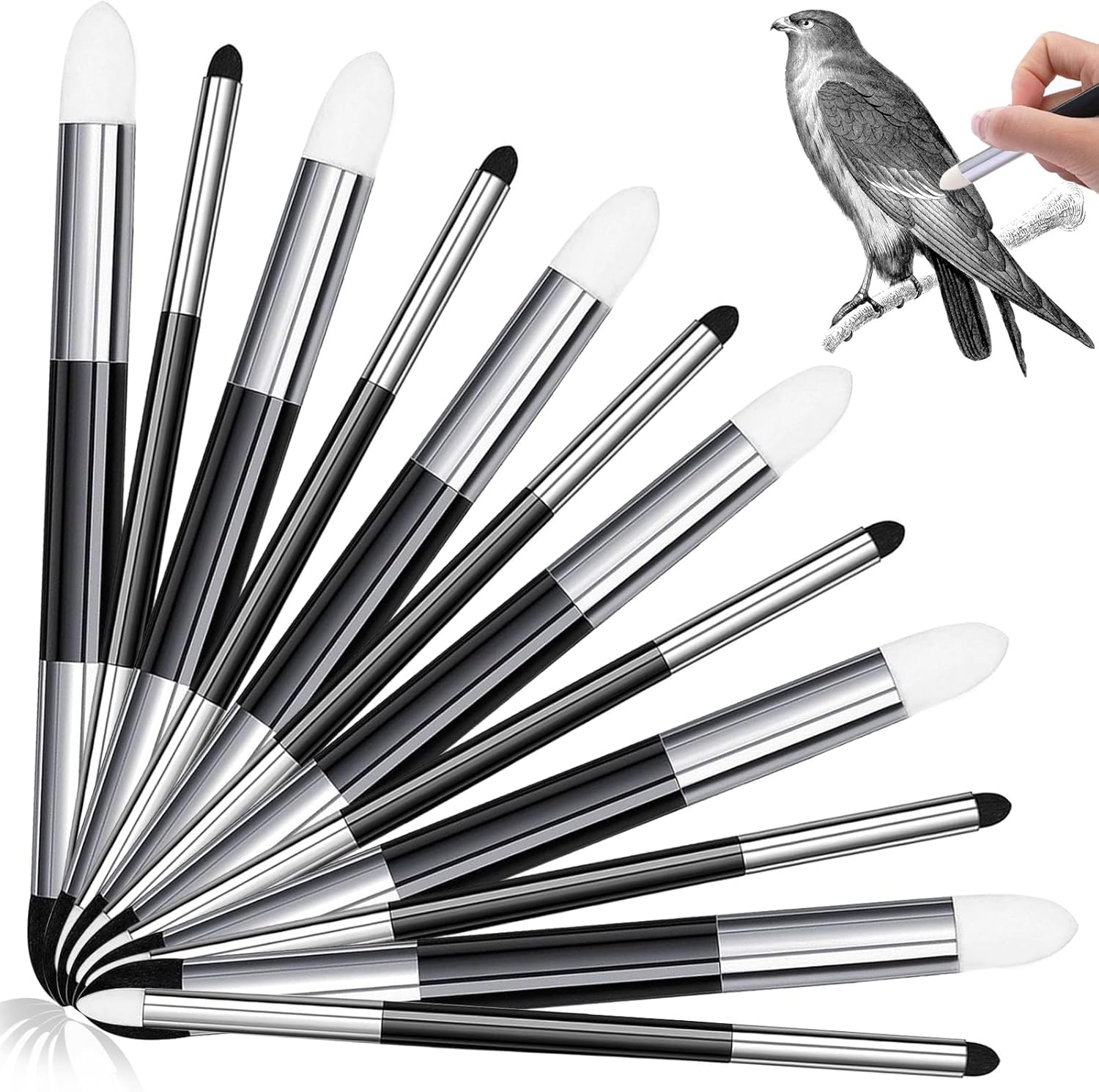 Amazon.com: 12 PCS Blending Sponge Pen,Sketching Wipe Pen Double-Ended ...