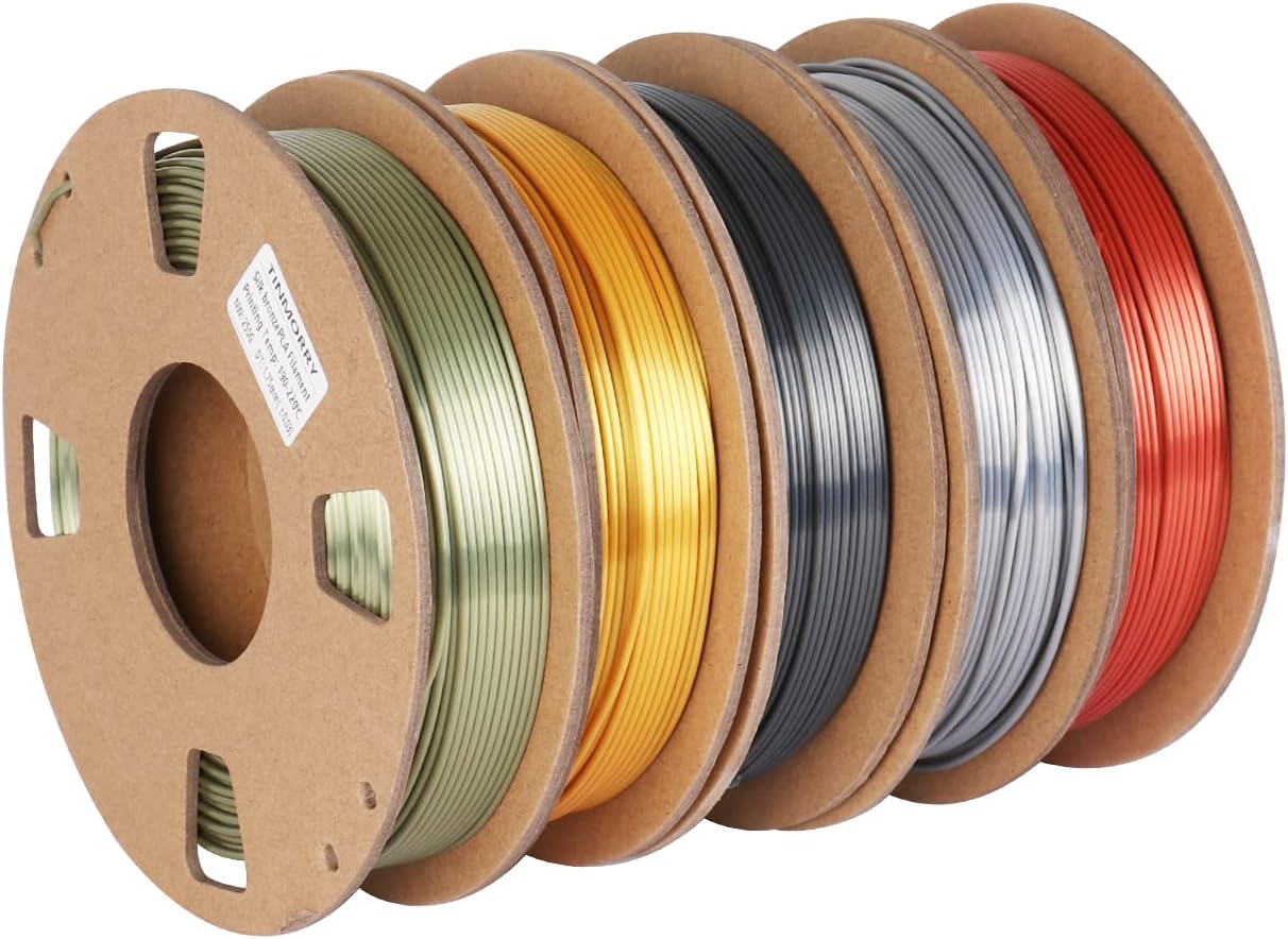 PLA 3D Printer Filament Bundle, TINMORRY Silk PLA Filament 1.75mm, 3D ...