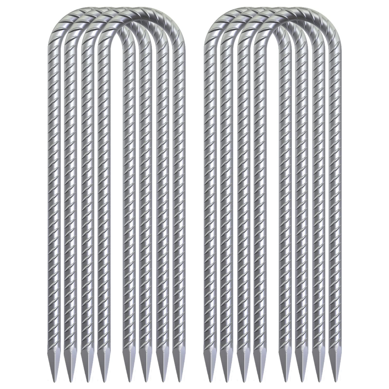 Snapklik.com : 16 Inch Heavy Duty Trampoline Stakes, U Shaped Rebar ...
