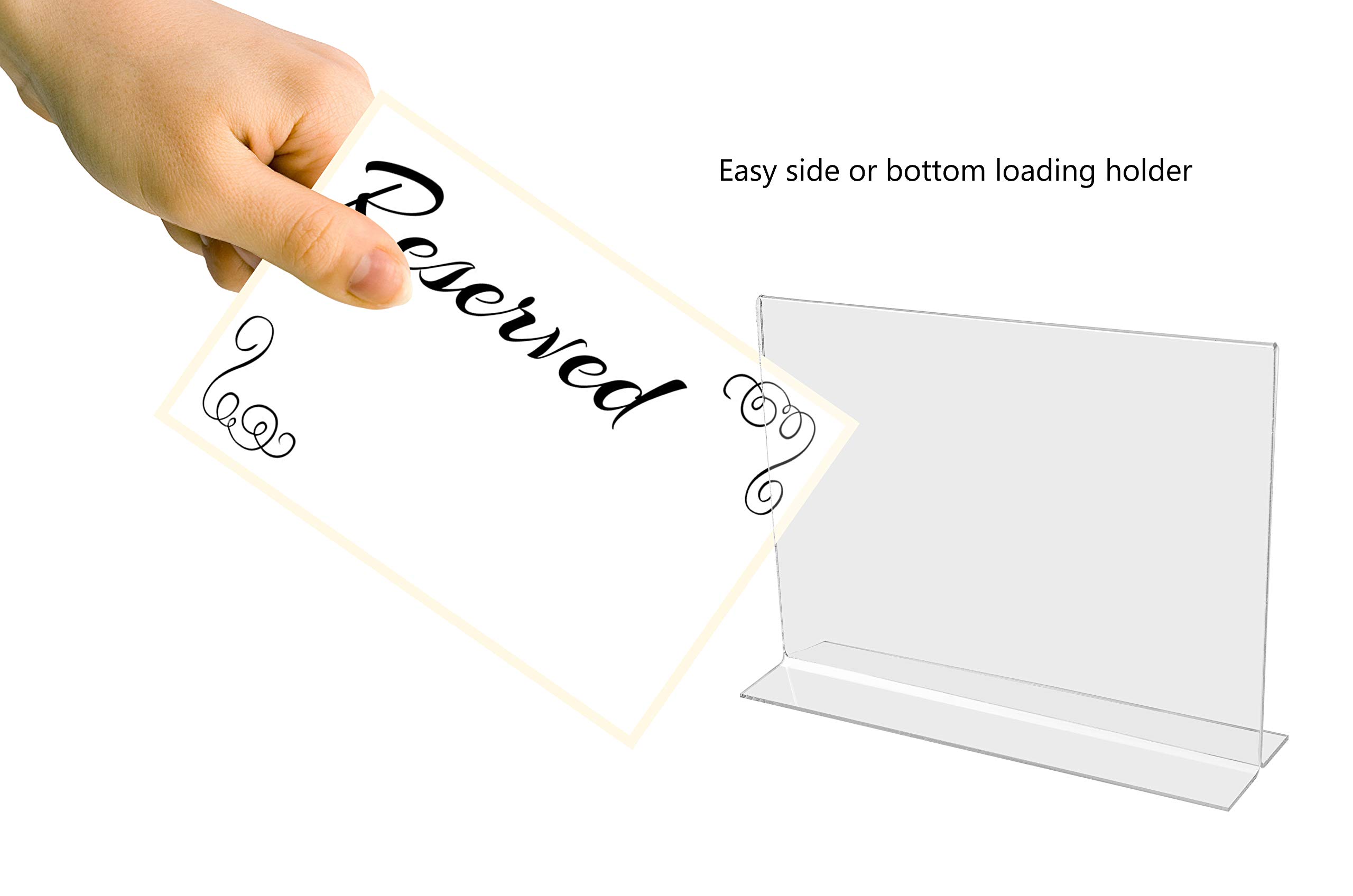 Snapklik.com : FixtureDisplays 6PK 7 X 5" Clear Acrylic Sign Holder For ...