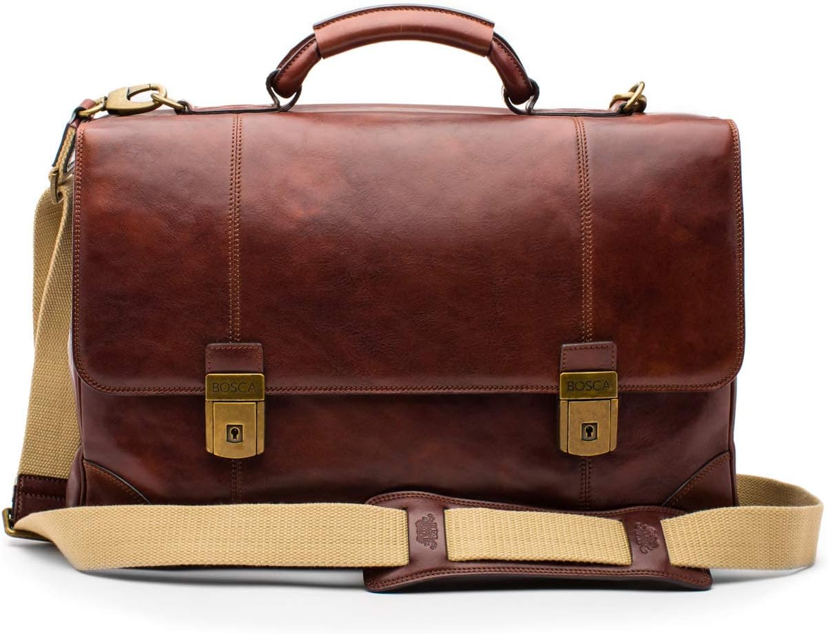 Amazon.com | Bosca Men's Dolce Collection - Double Compartment Flapover ...