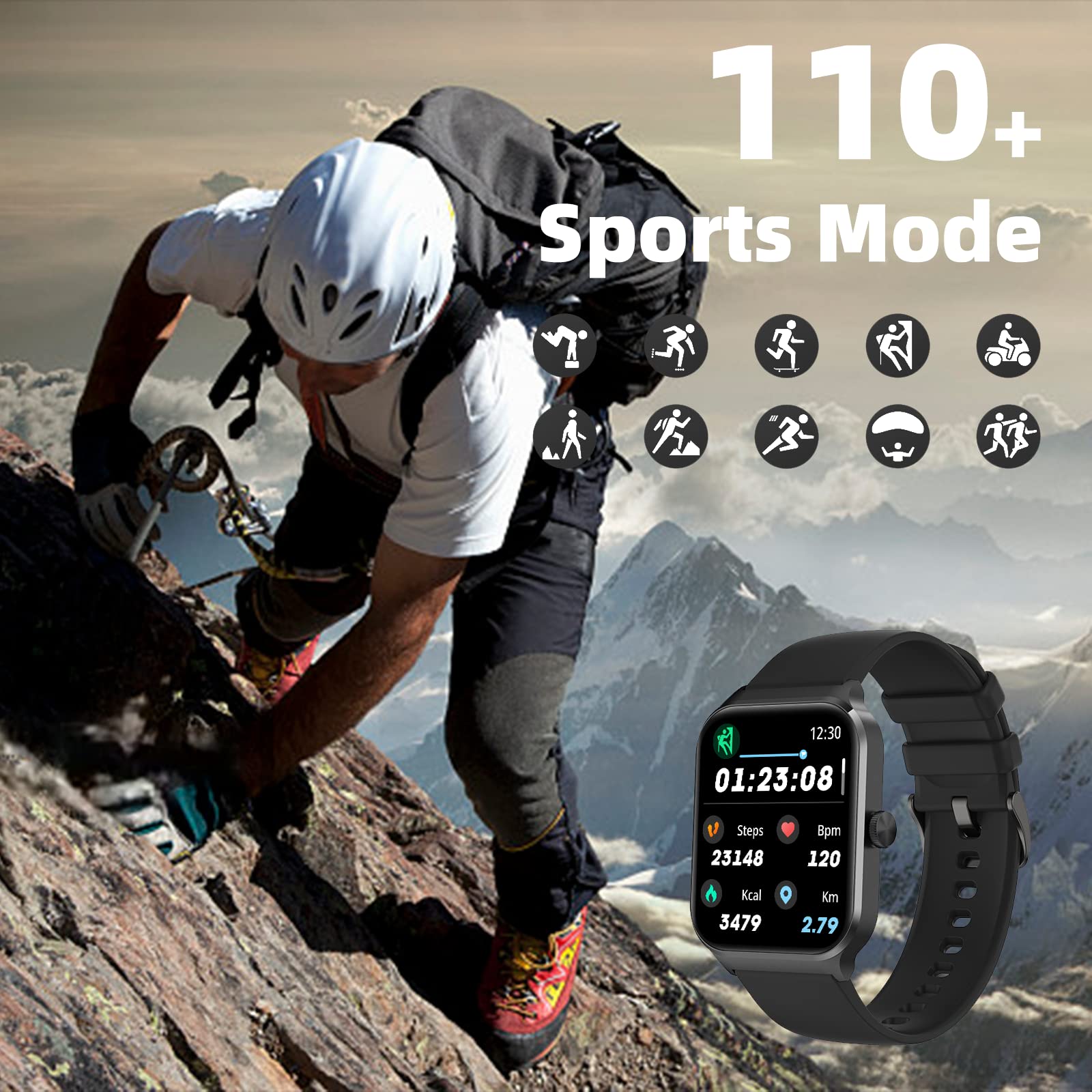 Lyaarka 1.96" HD Smart Watch for Women Men(Answer/Make Call) Android ...