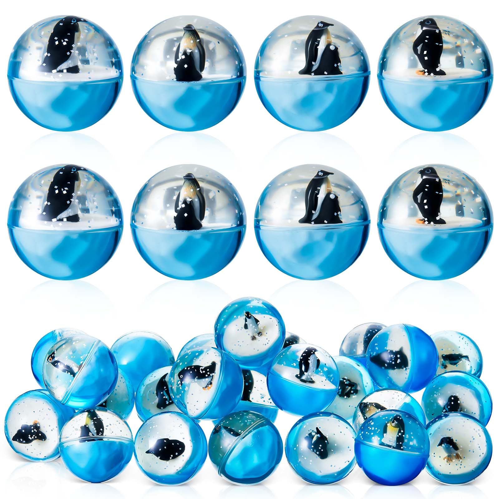 Amazon.com: Syhood 24 Pcs Penguin Bouncy Ball Sea Creature Bounce Balls ...