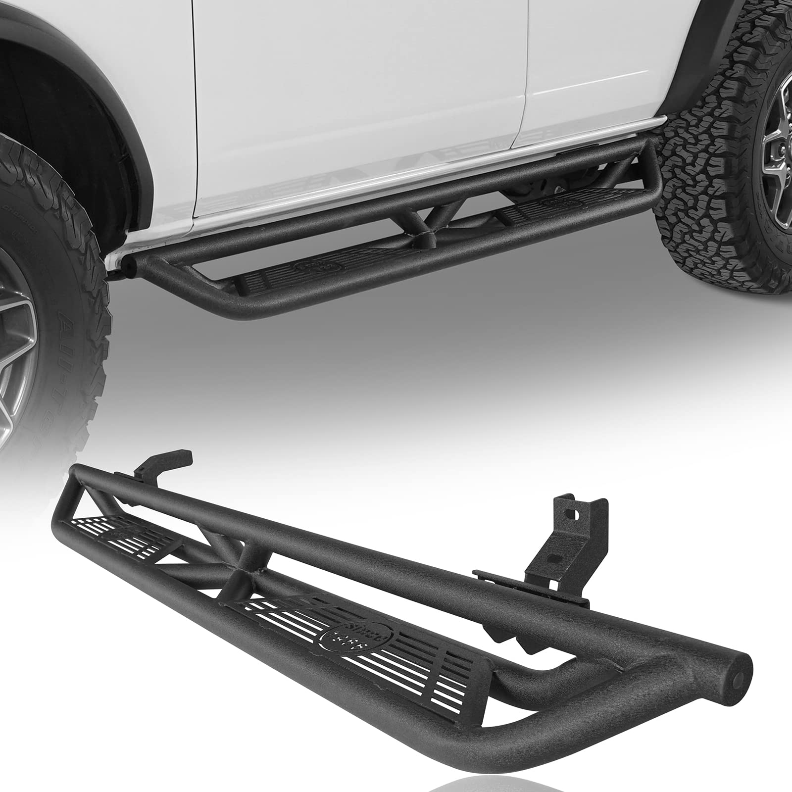 Buy Hooke Road Bronco Running Boards Drop Down 5.4" Side Step Rails for ...